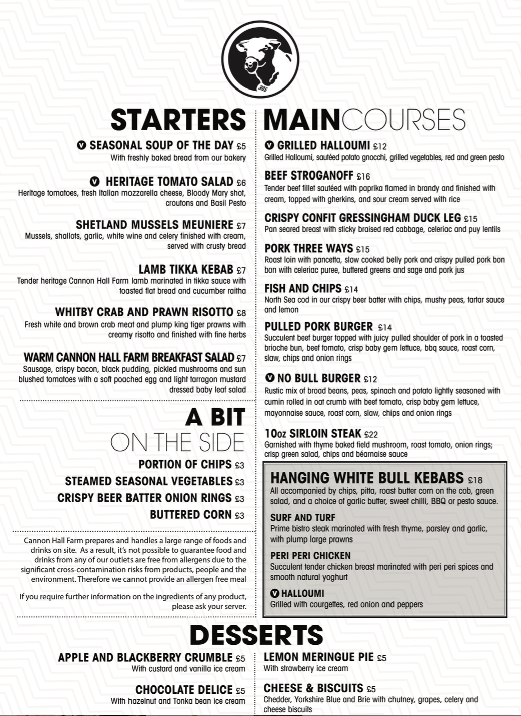 The White Bull Restaurant | Barnsley | Cannon Hall Farm