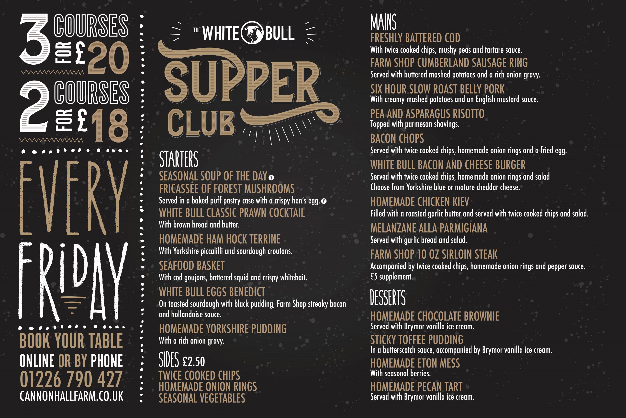 The White Bull Restaurant | Barnsley | Cannon Hall Farm